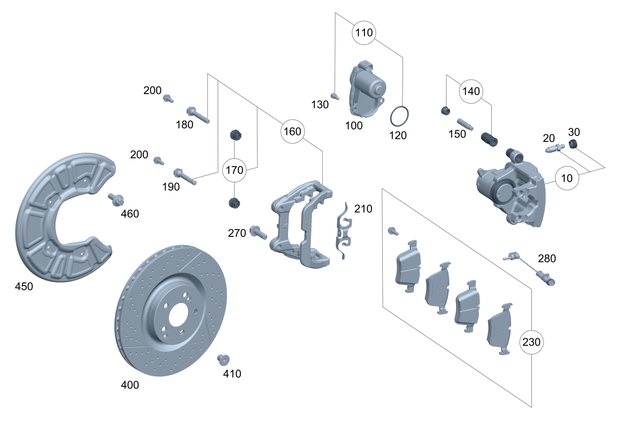 2016-2025 Mercedes-Benz Disk Brake Pad 000-420-78-03 | Keyes Mercedes Parts
