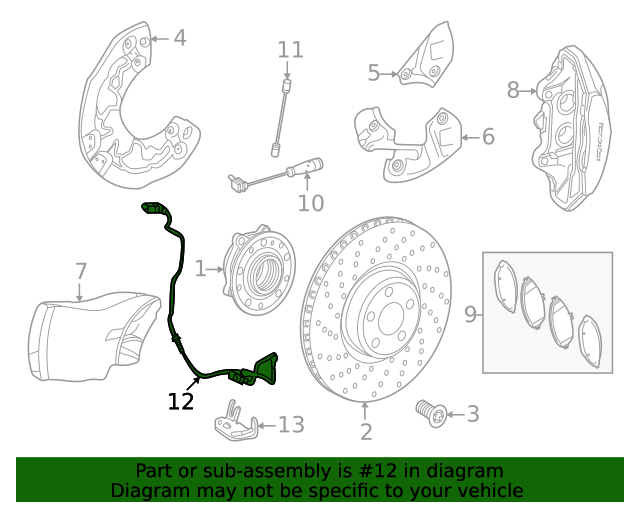 190-540-64-05 - Front Speed Sensor 2016-2021 Mercedes-Benz | Mercedes ...