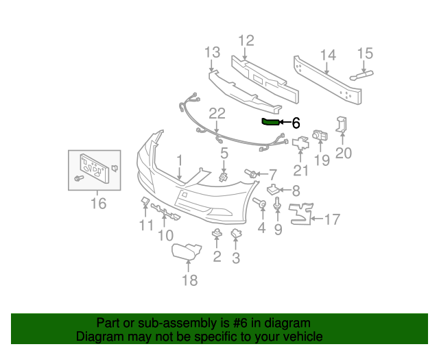 52536-50060 - Bumper Guide 2007-2009 Lexus | AutoNationParts.com