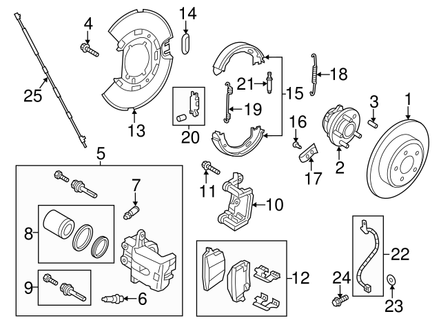 05179889AA - Parking Brake Shoe Hold Down Pin Clip - 1994-2023 Mopar ...