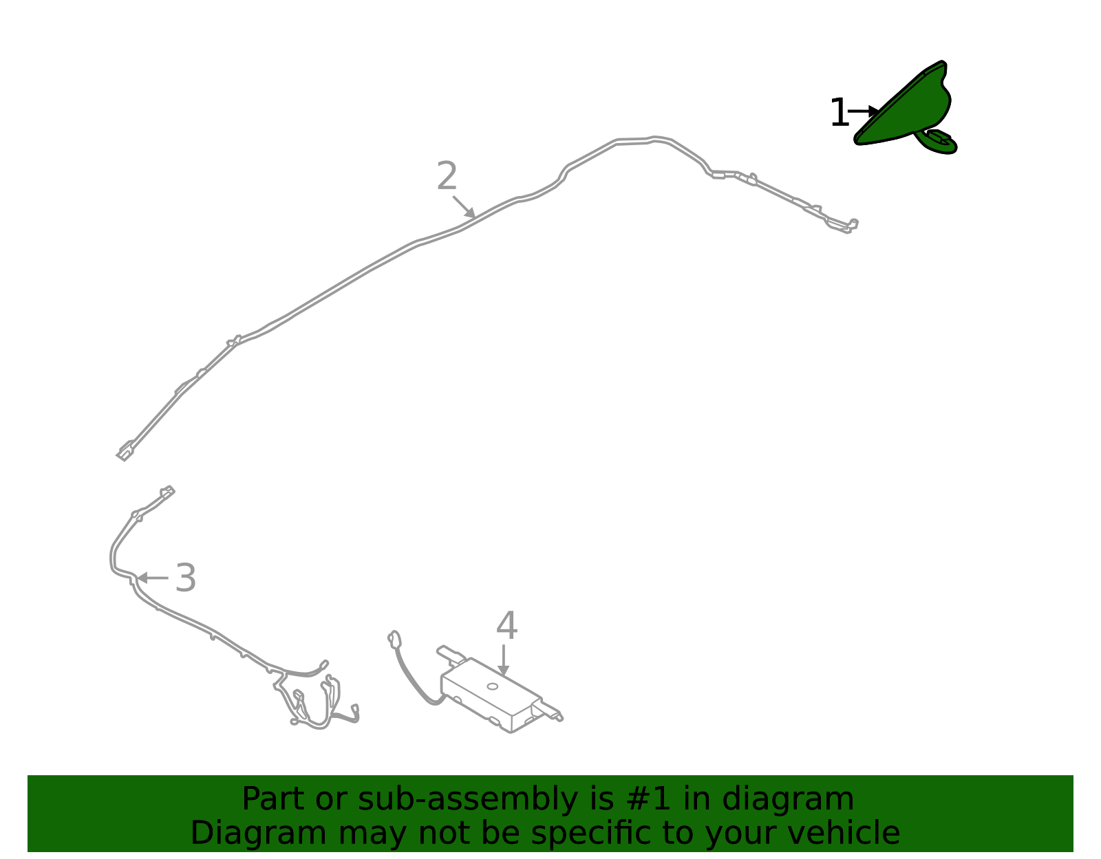 96210-N9200-EB - Radio Antenna Assembly 2022-2024 Hyundai Tucson ...