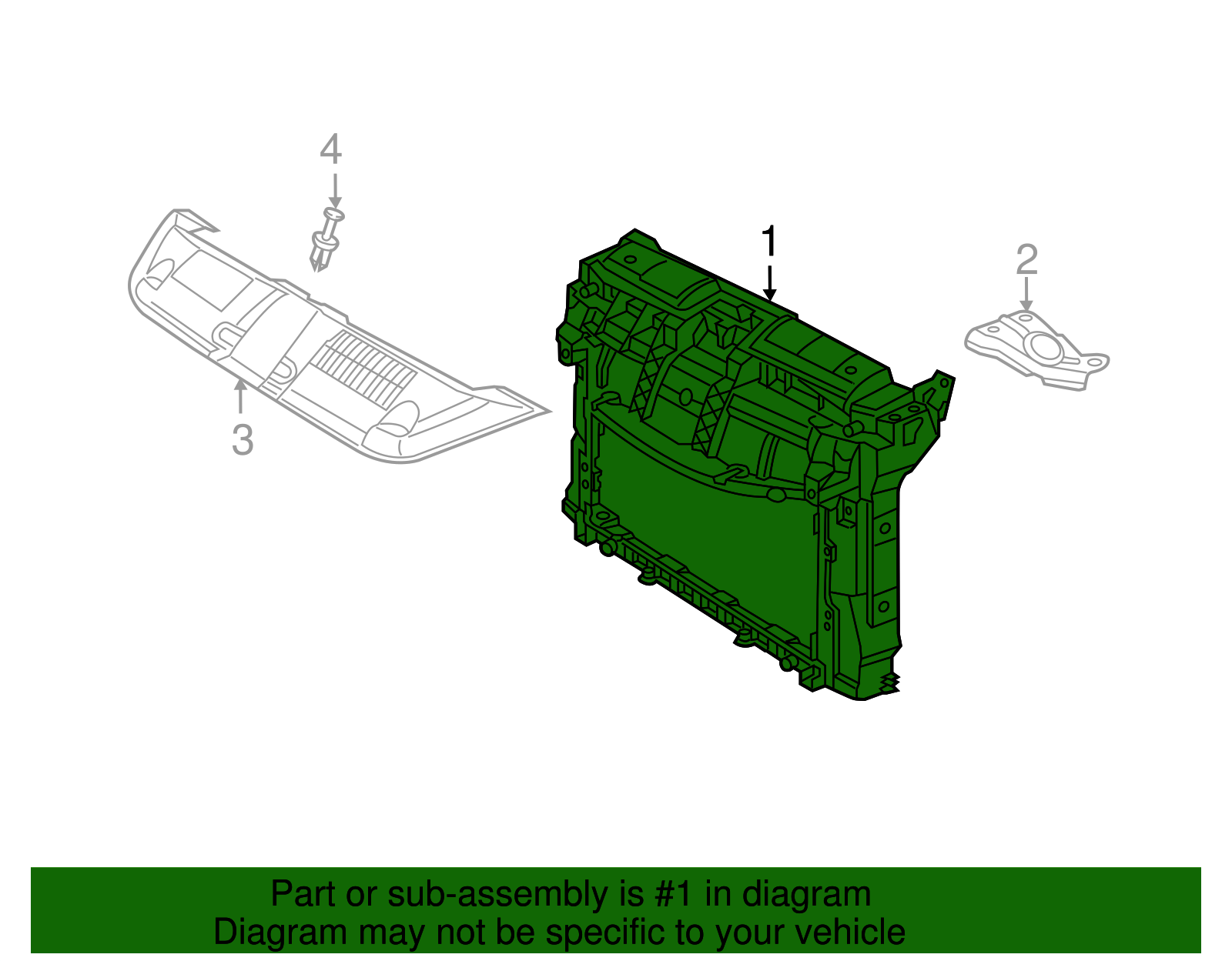 2012-2019 Volkswagen Beetle Radiator Support 5C5-805-588-AF | VW Direct ...