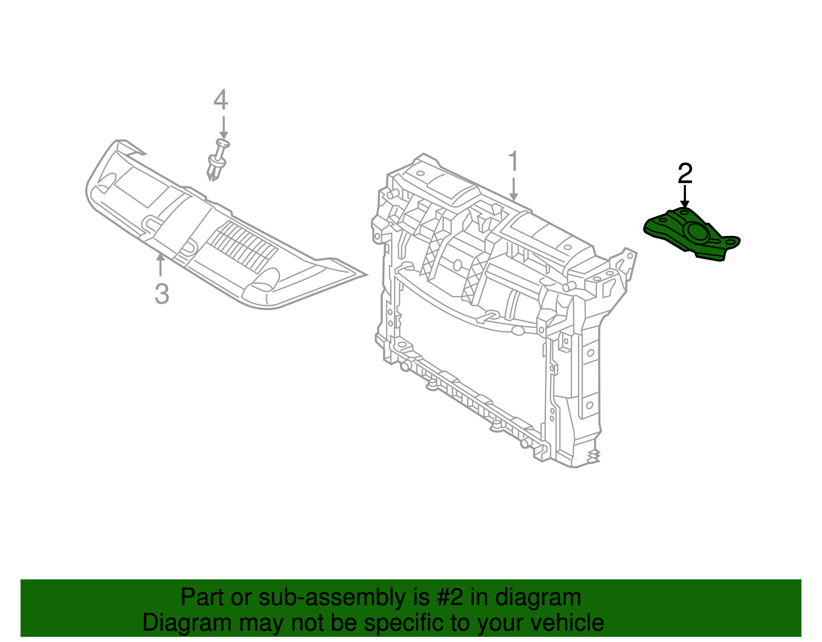 5C5-805-931-A - Radiator Support Bracket 2012-2019 Volkswagen Beetle ...