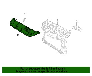 5C5-853-655-A-9B9 - Radiator Support Access Cover 2012-2019 Volkswagen ...