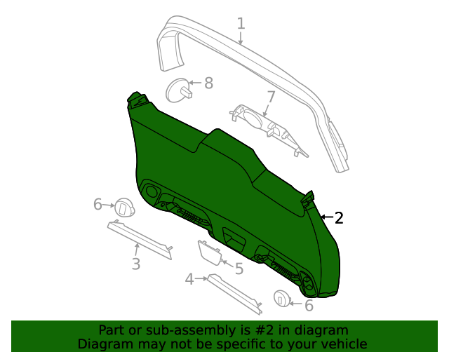 Trim Tailgate m1pz7842906ab | TascaParts.com