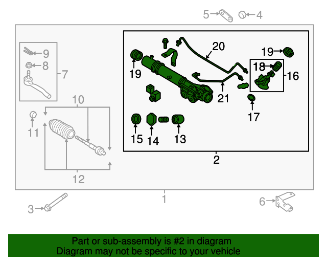 49200-1LA1A - Steering Gear 2017-2024 Nissan Armada | Nissan Parts ...