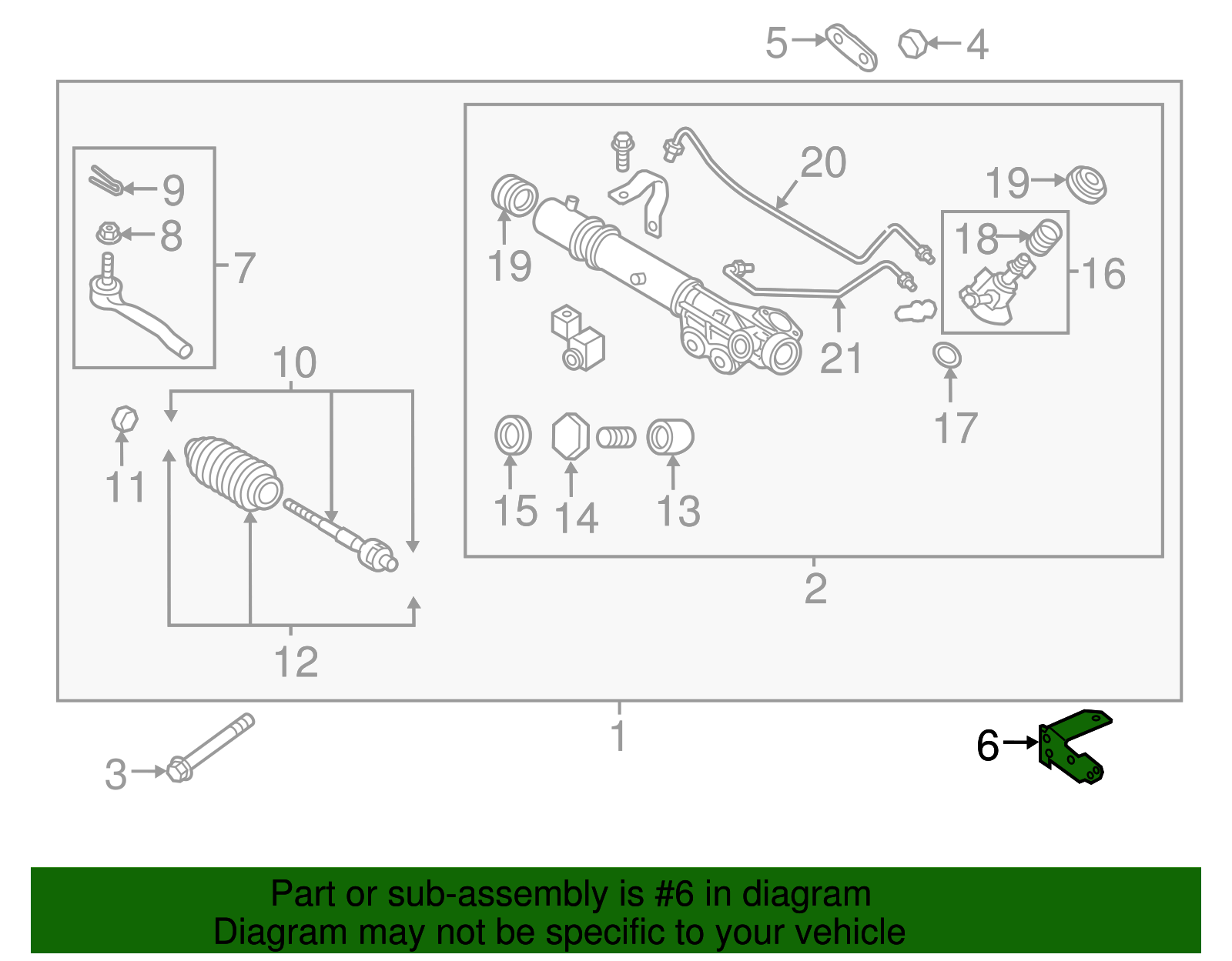 2017-2024 Nissan Armada Steering Gear Bracket 48091-1LA0A | Ziegler ...