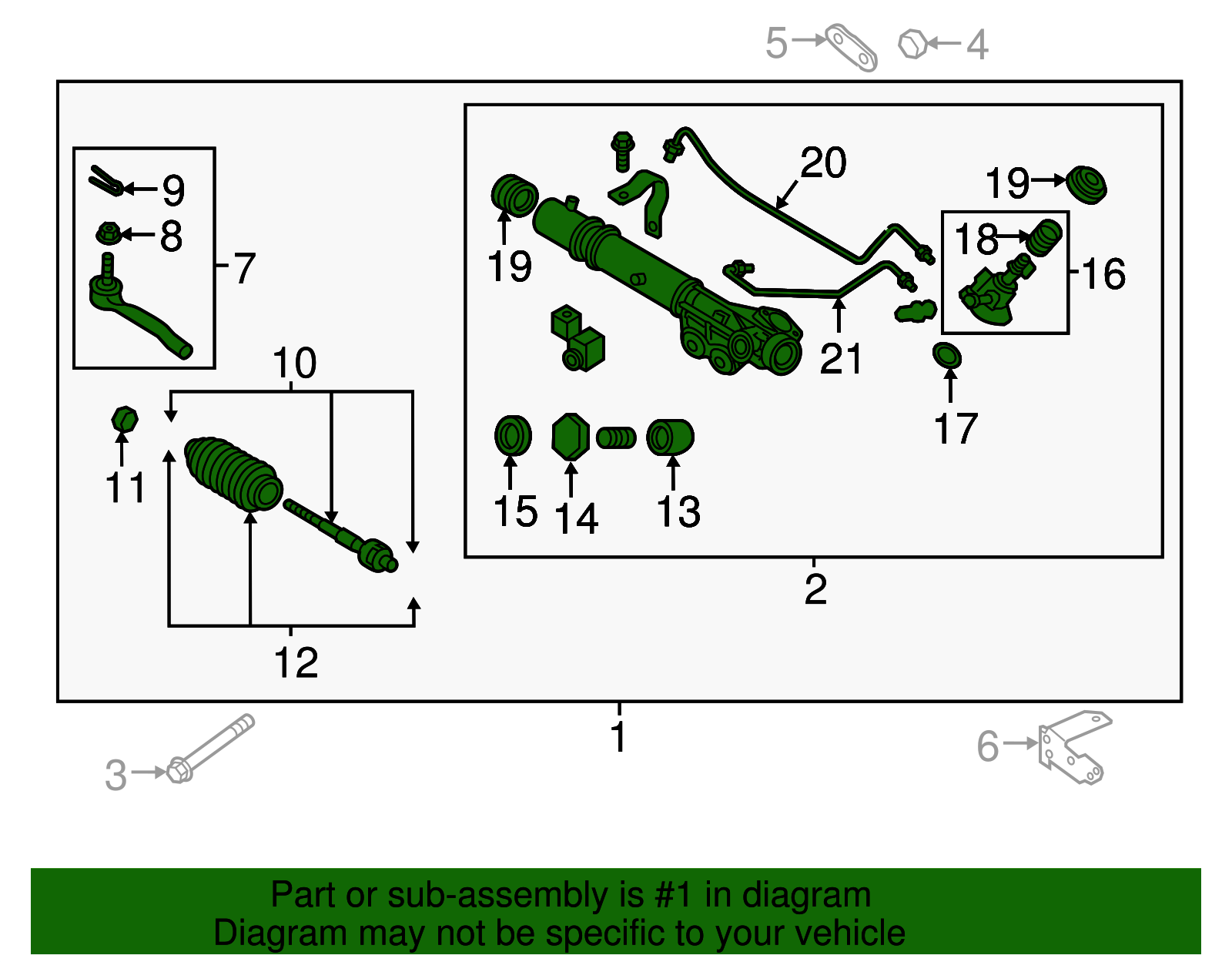49001-1LA2B - 2017-2024 Nissan Armada - Rack And Pinion Assembly ...