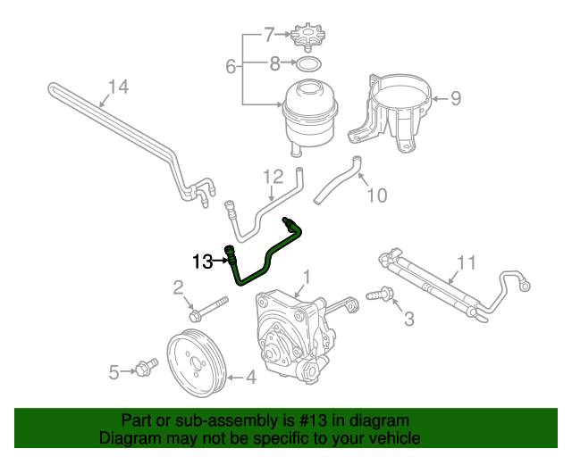 Genuine BMW 32-41-6-796-362 | Power Steering Return Hose | FREE ...