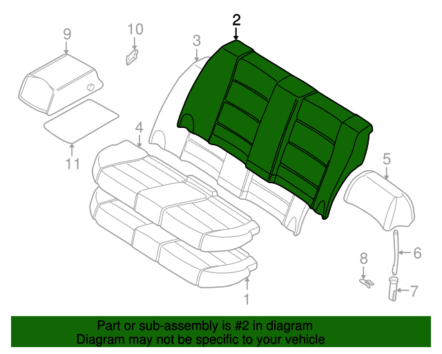 Genuine BMW 52-20-8-214-941 | Upper Pad | FREE Shipping on Most Orders ...