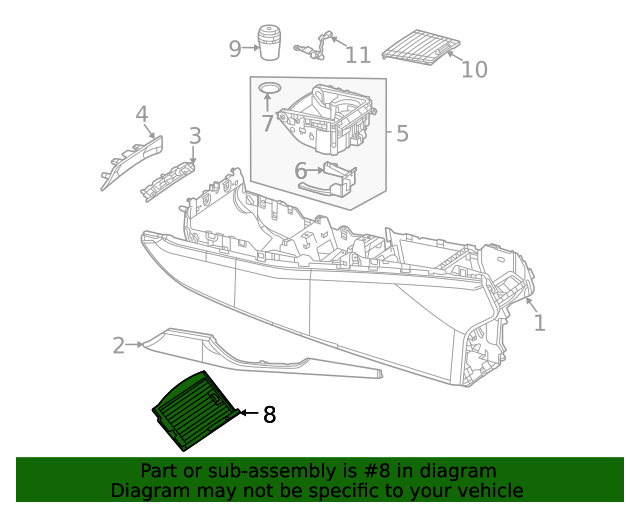 167-823-04-00 - Mobile Phone Cradle Mercedes-Benz USA Parts