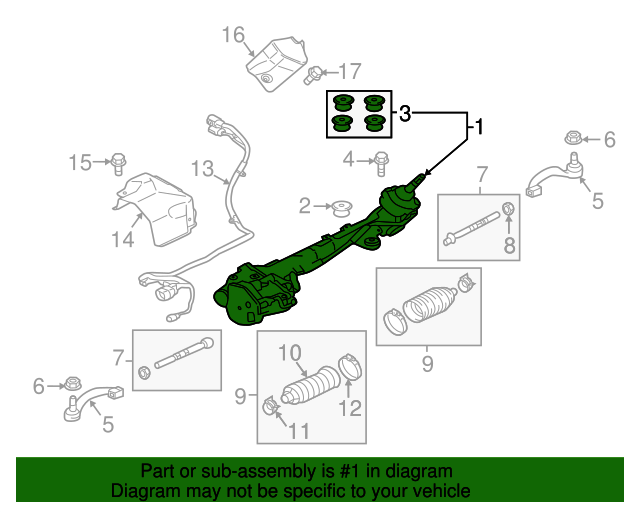 2018-2019 Land Rover Range Rover Velar Rack And Pinion Assembly ...