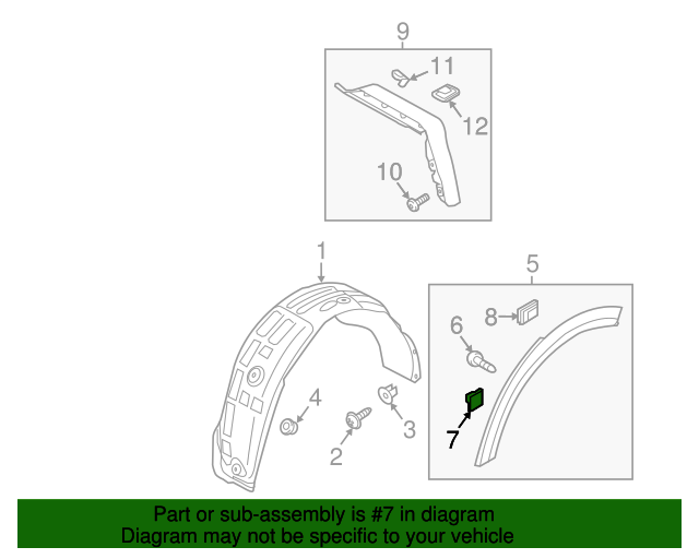 87378-3R000 - Lower Molding Clip - 2017-2022 Kia | Kia Auto Parts