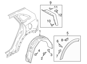 2017-2021 Kia OEM NEW 17-20 Kia Clip-Side Garnish Mounting Lower ...