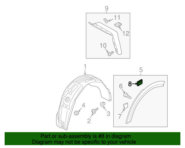 2017-2021 Kia OEM NEW 17-20 Kia Clip-Side Garnish Mounting Lower ...