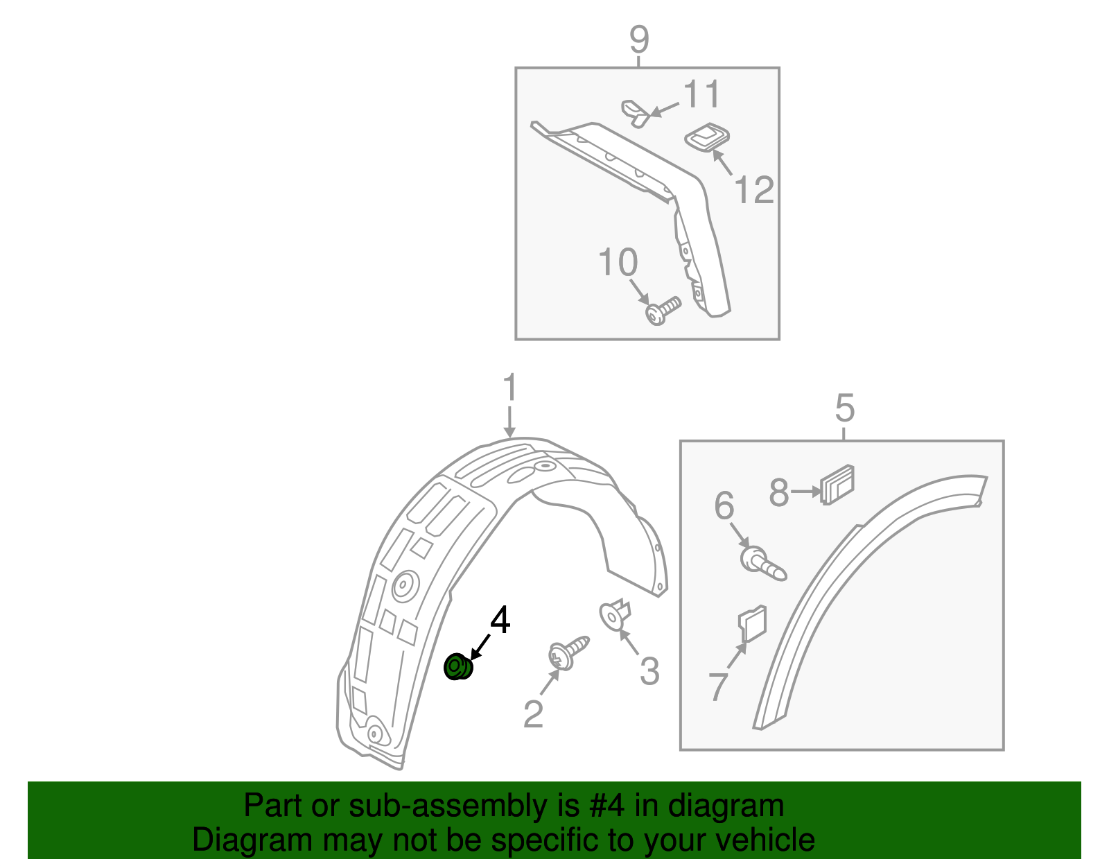 84145-26000 - Wheelhouse Liner Nut 2010-2025 Kia | Kia.Parts Store