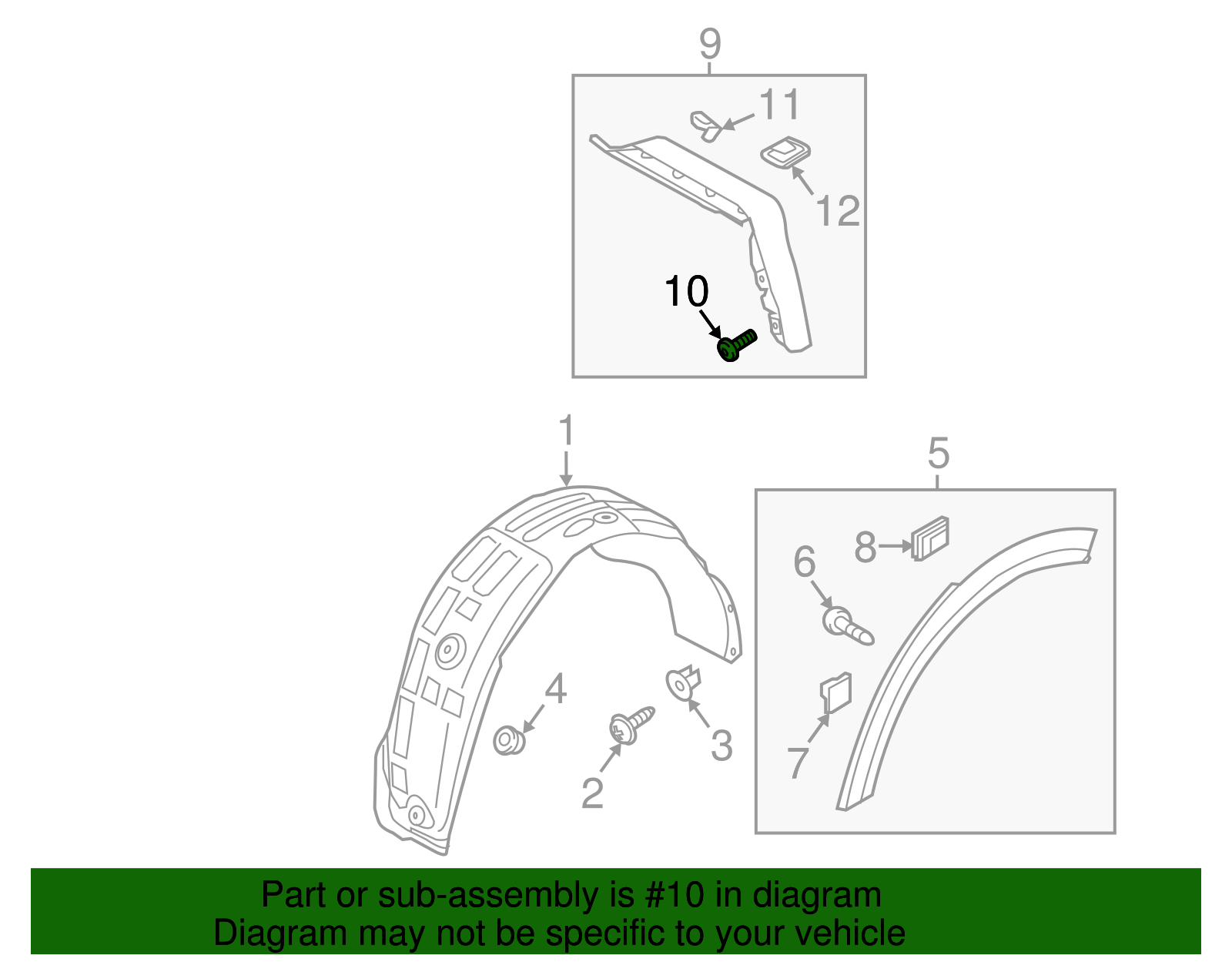 12433-03107B - Upper Molding Screw 2011-2025 Kia | Kia.Parts Store
