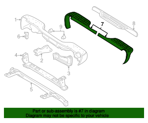 15738017 - Rear Driver Side Bumper Step Pad 1999-2007 GM | Gateway ...
