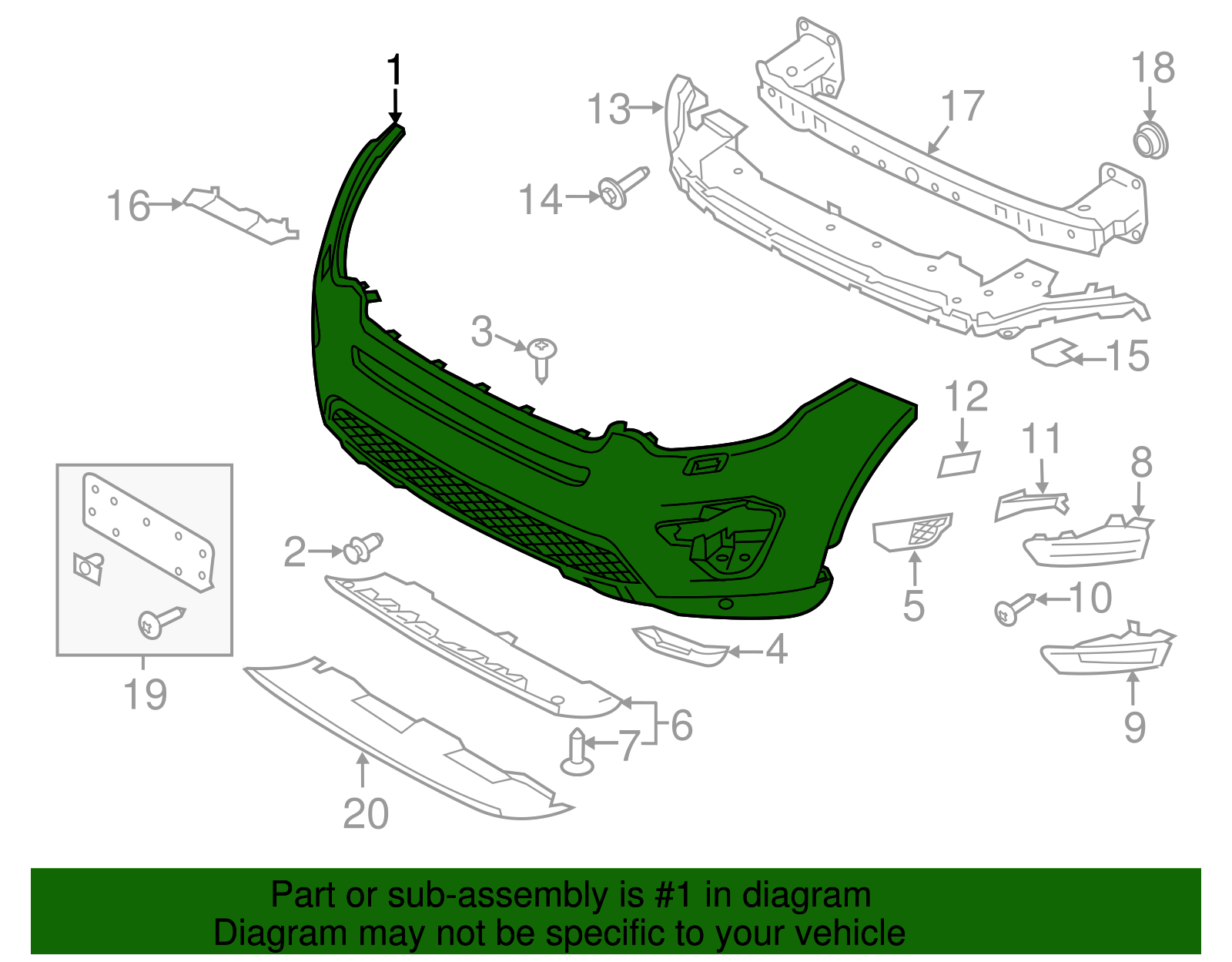 2015-2017 Land Rover Discovery Sport Bumper Cover LR077234 | Sacramento ...