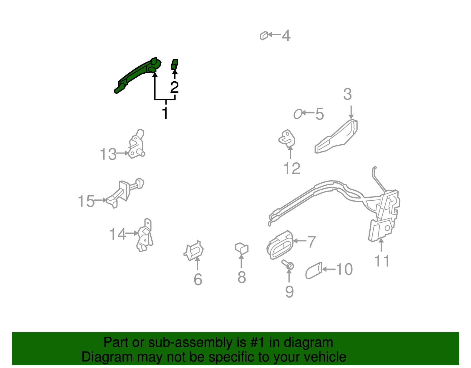 G22C-59-410R-PZ - Handle, Outside 2007-2012 Mazda CX-7 | Florida Mazda ...