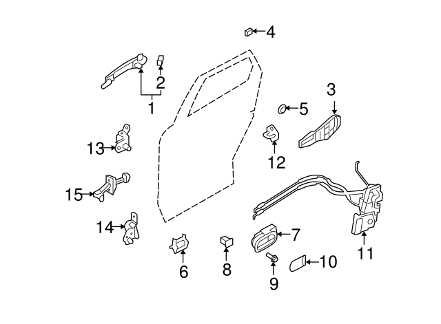 D461-72-240B - Lower Hinge 2007-2015 Mazda | Bam Wholesale Parts