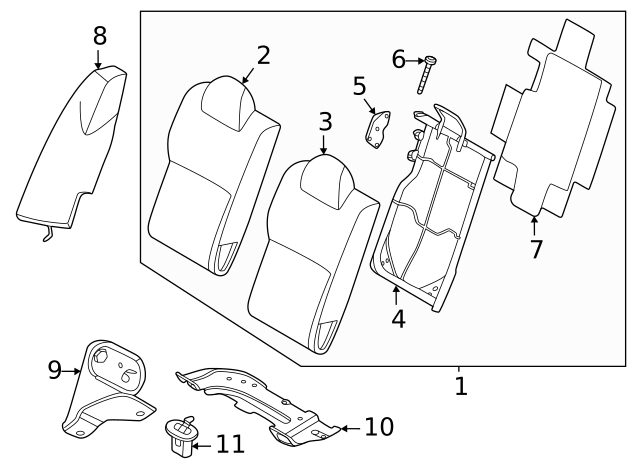 2020-2022 Nissan Versa Outer Bracket 88607-5EF0A | Nissan Parts ...