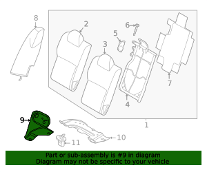2020-2022 Nissan Versa Outer Bracket 88607-5EF0A | Nissan Parts OEM