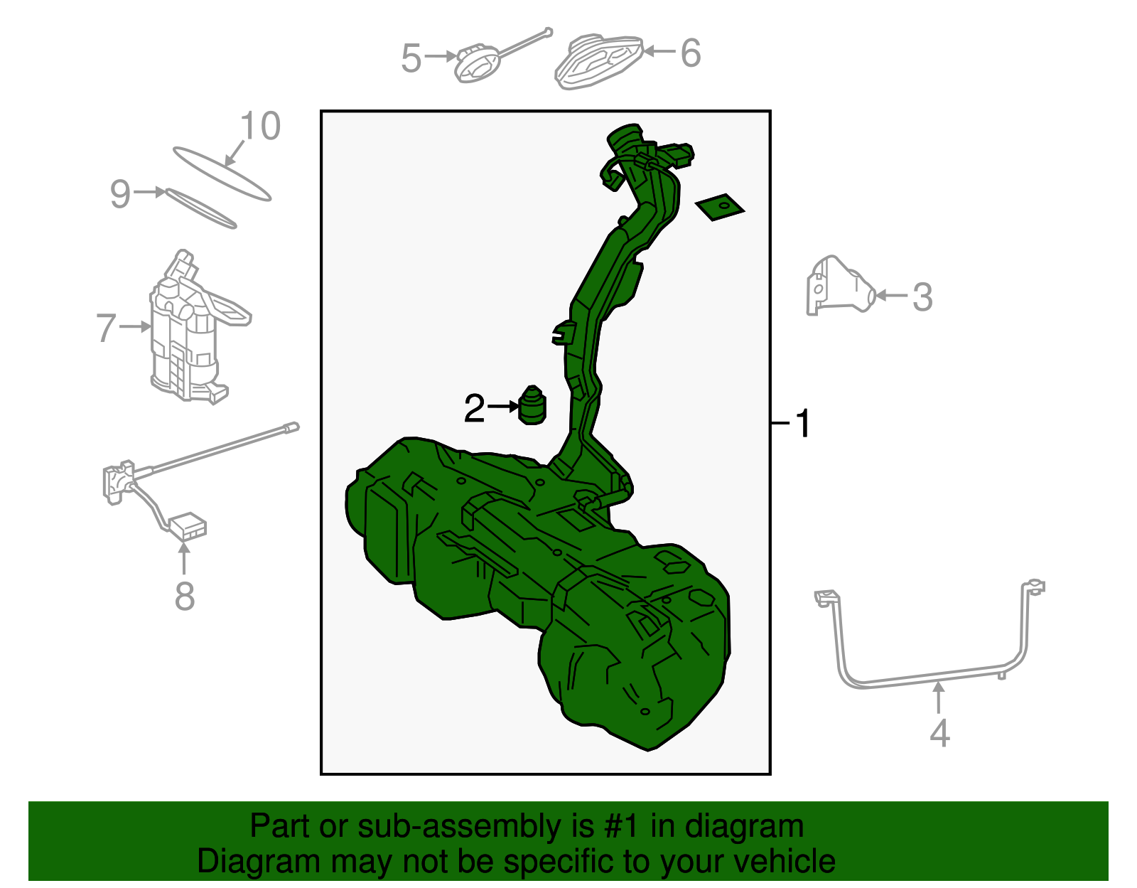 Genuine OEM Fuel Tank | 205-470-22-02 | Fits Select 2017-2023 Mercedes ...