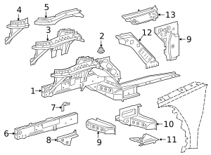 57016-WAA01 - Side Brace - 2020-2023 Toyota GR Supra | Toyota Parts ...