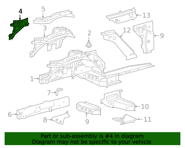 2020-2024 Toyota GR Supra Front Support 53731-WAA02 | Toyota Parts Center