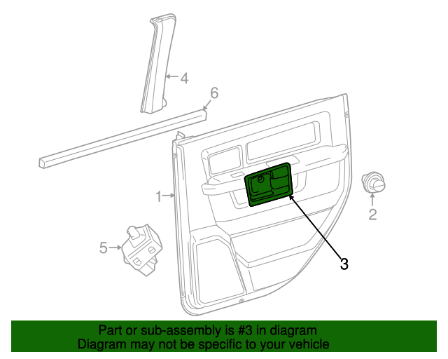 2017-2019 Ram Handle Bezel 1WD58LA8AC | TascaParts.com