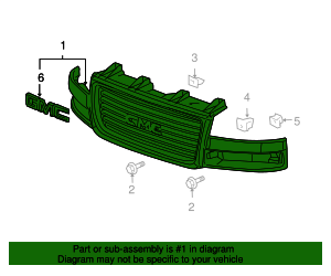 2018-2021 GM Front Grille 84689072 | GMPartsDirect.com