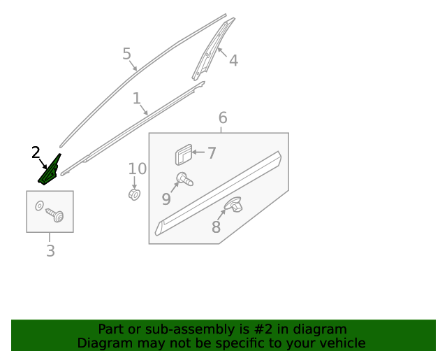 2020-2021 Kia Telluride Front Molding - Passenger Side (RH) 82280-S9000 ...