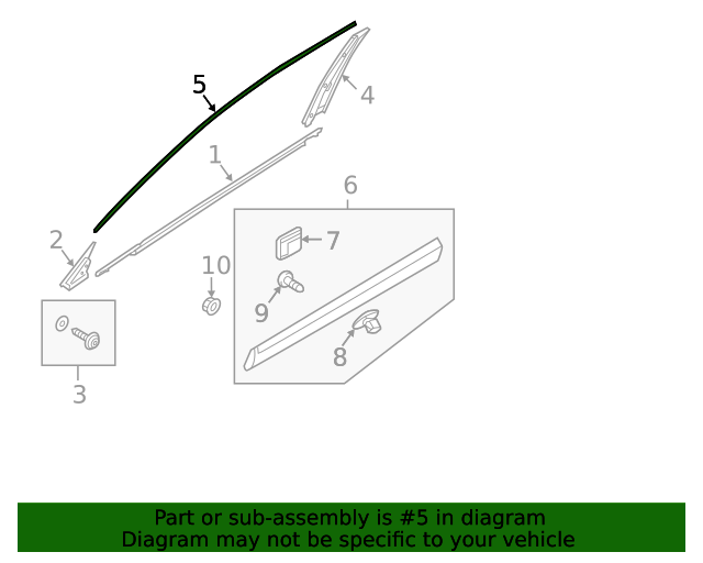 2022-2024 Kia Telluride Frame Molding 82850-S9100 | TascaParts.com