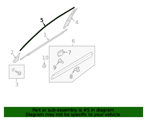 83850-S9500 - Frame Molding - 2022-2024 Kia Telluride | Kia Auto Parts