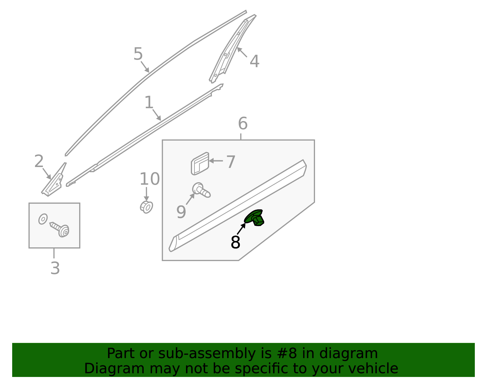 2011-2025 Kia | Body Side Molding Retainer | 87756-2J000 | Kia Auto Parts
