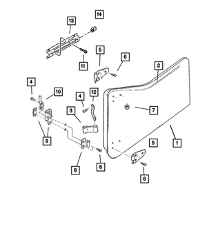 2001-2006 Jeep Wrangler OEM NEW Mopar 1997-2006 Jeep Wrangler Door Half ...