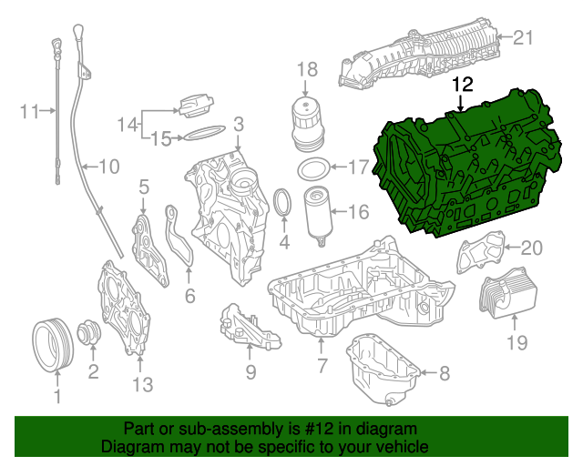 276-010-24-13-80 - Cylinder Head 2015-2023 Mercedes-Benz | Mercedes ...