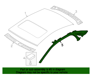 4H0-809-040-C - Roof Rail 2011-2018 Audi | Audi OEM Parts