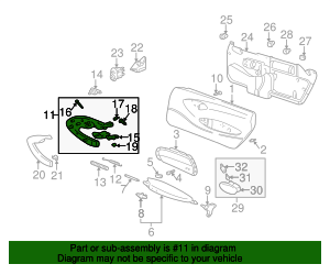 996-555-252-07-G11 - High-Quality Interior Door Pull Handle for 2001 ...