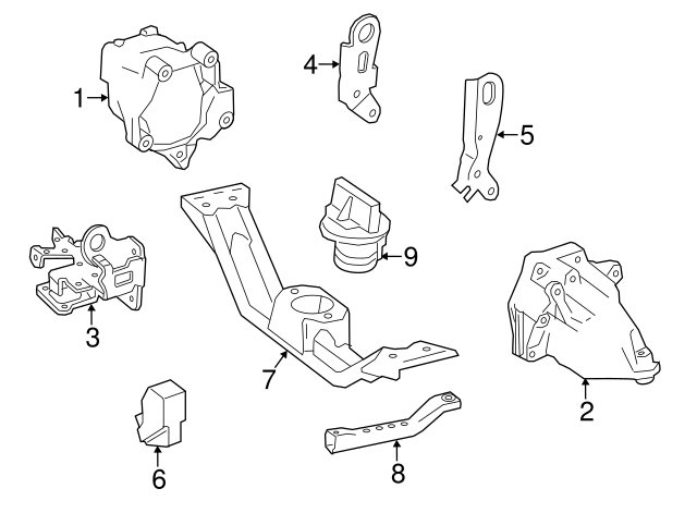 2014-2022 Mercedes-Benz Engine Support 906-241-15-13 | Ryder Parts