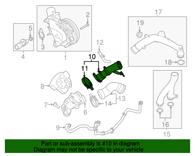 Genuine OEM Inlet Tube Part# LR049990 Fits 2013-2023 Land Rover: Up To ...