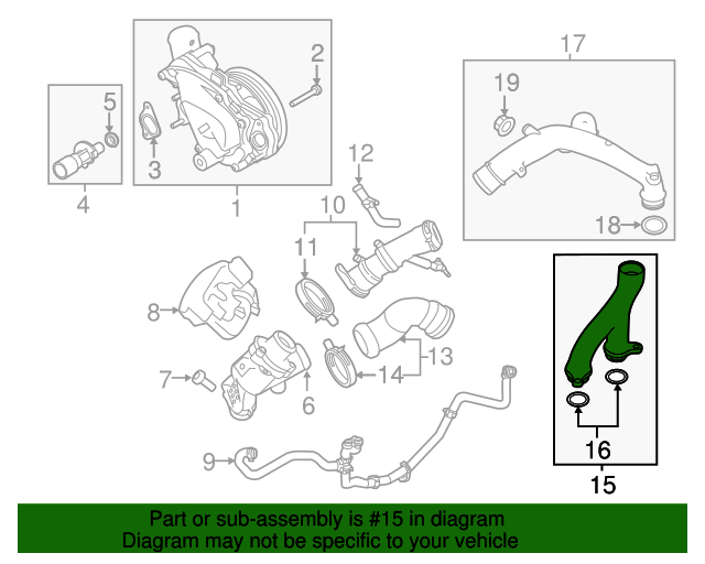 2014-2022 Land Rover Water Pipe LR092992 | OEM Parts Online