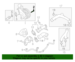 Genuine OEM Water Pump Assembly Mount Bolt Part# LR011272 Fits 2010 ...