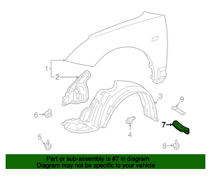 Genuine Toyota Lower Pad part# 53851-47010 for 2000-2005 Toyota ...