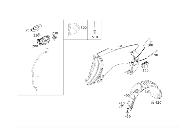 172-750-00-06 - Fuel Filler Flap 2012-2020 Mercedes-Benz | Mercedes ...