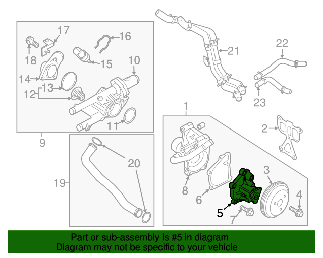 25100-2GTC0 - Water Pump 2017-2022 Kia Sportage | Kia.Parts Store
