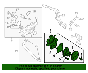 25100-2GTC0 - Water Pump 2017-2022 Kia Sportage | Kia.Parts Store