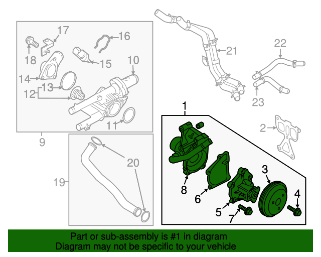 25100-2GTC0 - Water Pump 2017-2022 Kia Sportage | Kia.Parts Store