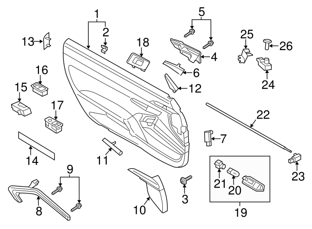 991-555-723-02-1E0 - Door Window Switch Bezel 2012-2024 Porsche ...